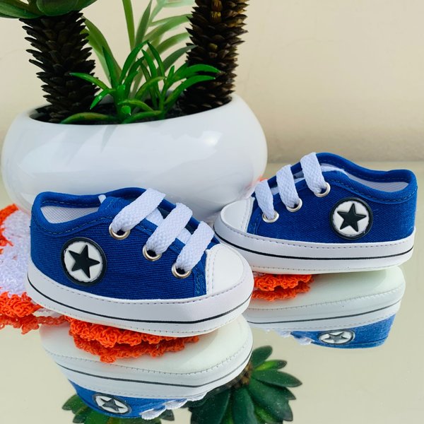 Tênis Bebezinho Para Recém Nascido - Azul Royal